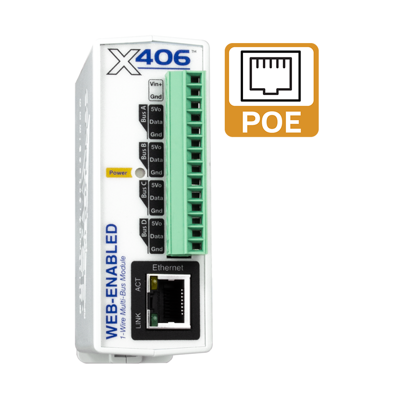X-406 | Web-Enabled 1-Wire Multi-Bus Module