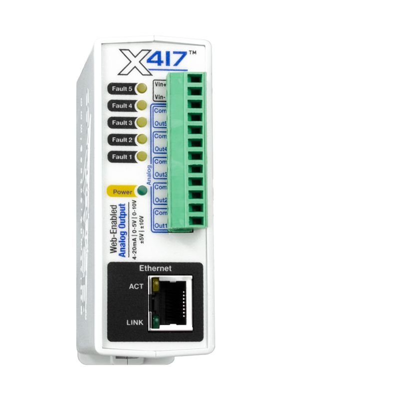 X-417 | 5 Analog Output Module - ControlByWeb