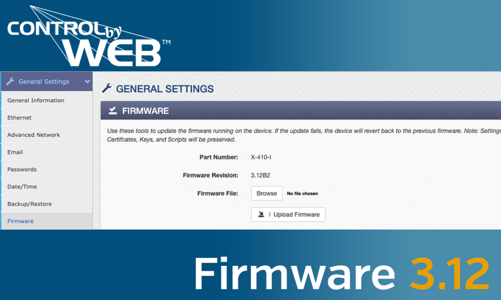 ControlByWeb® Firmware v3.12 Release Notes - ControlByWeb